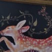 Gothic Fawn With Flowers Handmade Art Print, Deer Oddities ...