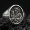 925 Sterling Silver St Joseph Religious Signet Ring, Catholic Jewelry ...
