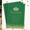 Green and Gold Welcome Sign, Printable Sign, Gold Glitter Party Sign ...