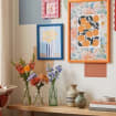 Eclectic Wall Art Picture Frame Set | Funky Vibrant Scalloped ...