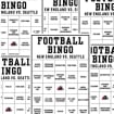 Football Bingo, 30 Unique Printable Football Bingo Cards, Super Big ...