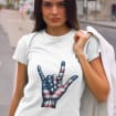 Patriotic American Sign Language 'I Love You' Hand Gesture Clipart ...