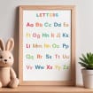 ABC Poster, Abcs Alphabet Wall Art, Boho Playroom Wall Decor, A-Z ...