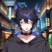 Hoodie Wolf Blue Male Vtuber, Premade Vtuber Model, Wol Boy Vtuber ...