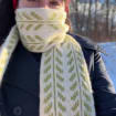 Poppy Scarf Knitting Pattern • Colorwork Stranded Floral Quilt-inspired ...