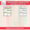 2026 LDS Primary Newsletter Set • Editable Canva Templates • 12-month ...