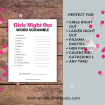 Girls Night Out Word Scramble, Girls Night Games, Word Game, Ladies ...