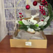 LED Lighted Deer Hoop 12 Inch Wreath, Modern Asymmetrical Christmas ...