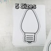 Light Bulb Cut-outs | Christmas Light Templates | Holiday Craft ...