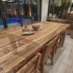 Handmade Walnut Dining Table - Solid Wood Kitchen Table - Rustic Modern ...