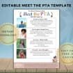 Editable Meet the PTA Template, Meet the PTO Flyer, Volunteer Board Officers Introductions, PTA ...