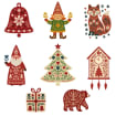 Scandinavian Christmas Clipart – 40 PNG | Folk Art Holiday ...