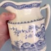 Furnival's Quail Antique Blue Transferware Pitcher - English Pottery ...