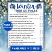 Winter True or False Game, Printable Winter Game, Winter Trivia Quiz ...