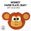 Monkey Paper Plate Craft With Visual Instructions - Etsy