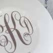 Custom Monogram Ceramic Dinnerware – Personalized Housewarming Home ...