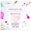 Happy Valentines Day Kids Hand Craft: Heart Handprint Template With ...