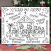 Names of Jesus Coloring Page Printable, Advent Bible Coloring Sheet ...