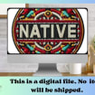 Native Round Bead Style Art PNG JPG Instant Downloads for Sublimation ...