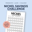 Nickel Savings Challenge Printable, Mini Savings Challenge, Coin ...