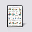 16 Full Body Fitness Ball Exercises Workout Poster, Stability Ball ...