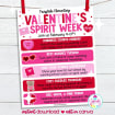 Valentine's Day Spirit Week Flyer Template | Editable Valentine Dress ...