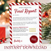 Printable Elf Goodbye Letter | Final Elf Report | Last Day Elf Note ...