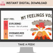 Feelings Volcano Chart for Kids Anger Management and Emotional ...