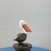 Cute Pelican Figurine Pelican Model Miniature Sea Bird Gift Figure ...