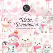 Pink Winter Wonderland Clipart Bundle, Pink Christmas Clipart, Winter ...