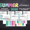 SUMMER 2024 Planner Bundle, Summer Calendar, Summer Checklist, Summer ...