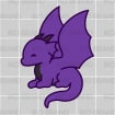 Dark Purple Dragon Pngtuber: Chibi Vtuber Avatar (digital Download) - Etsy