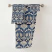 Blue Art Nouveau Towel Set: Floral Rene Beauclair Design - Etsy