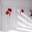 Poppy Art Decor, Red Floral Art, Poppy Abstract Painting, Flower Wall ...