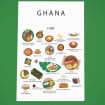 Ghana Food Art Print: Jollof Rice, Kelewele, Banku (digital Download ...