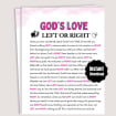 Gods Love Left or Right, Printable Bible Activity, Fun Bible Game for ...