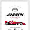 Race Car Birthday Thank You Card, Racing Car Party Thank You Note, Boy ...