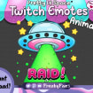 Animated UFO Raid Emote for Twitch and Discord! Animated Space Emote ...