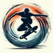 Skateboarder Silhouette Clipart Bundle: Urban Skate Culture PNG - Etsy