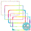 Watercolor Rainbow Clipart Borders, Skinny, Full-page and Confetti Clip ...