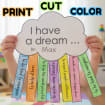 MLK Martin Luther King Jr. Day Craft | Printable Bulletin Board | I ...