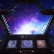 Animated Spaceship Cockpit Star Stream Background: Seamless Loop ...