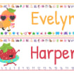Student Desk Plates, 30 Printable/editable Fun Summer Classroom Name ...