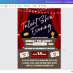 Printable Talent Show Invite Flyer - Editable Canva Template, Digital ...