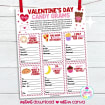 Valentine's Day Candy Gram Flyer Template | Valentine Puns | PTO PTA ...