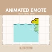 Animated Crocodile Emote - Adorable Cute Alligator Swimming on the ...