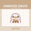 Animated Emote Duck is Eating a Cup of Popcorn / Adorable Chibi Emote ...