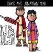 David and Jonathan Clip Art, Bible Mini - Etsy