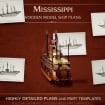 Mississippi Riverboat Wooden Ship Model Plans, 1:60 Scale (digital ...