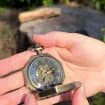 Hexagonal Mechanical Pocket Watch, Antique Style Steampunk Roman Dial ...